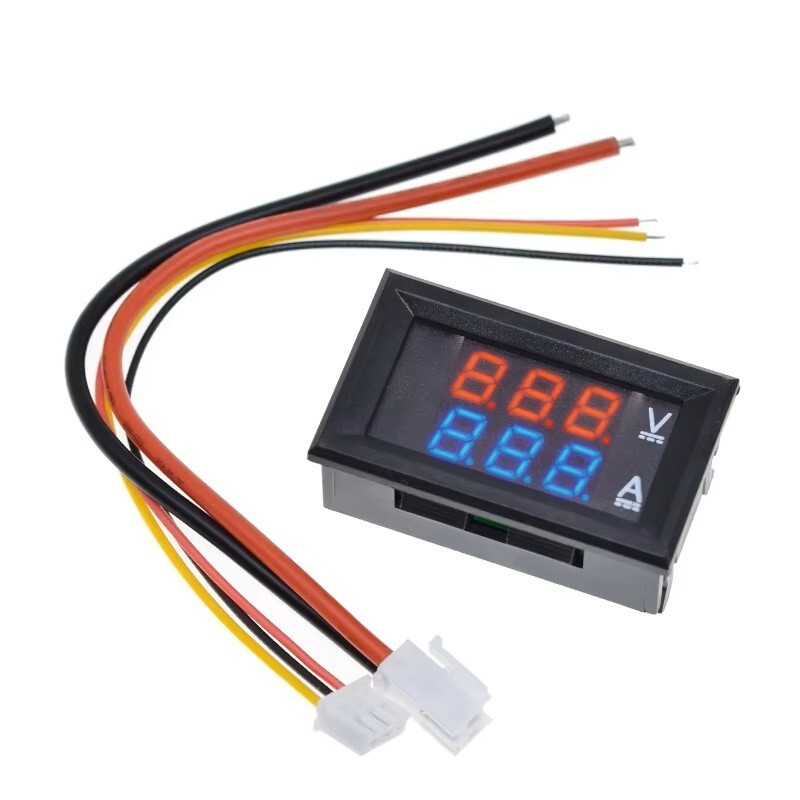 Digital LED 100V Voltmeter, 10A Ammeter, Panel mount volt amp meter ...