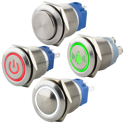 Drucktaster Druckschalter 16mm 19mm 22mm 25mm flach gewölbt ...