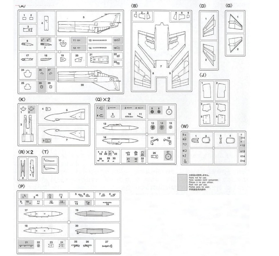 HASEGAWA HA01566 1/72 F-4B/N Phantom II CARRIER-BORNE FIGHTER Assembly ...