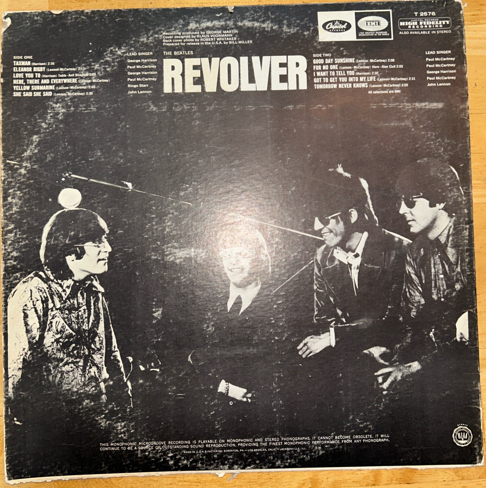 The Beatles - Revolver - 1966 Capitol T 2576 Mono Vinyl LP Record Album ...