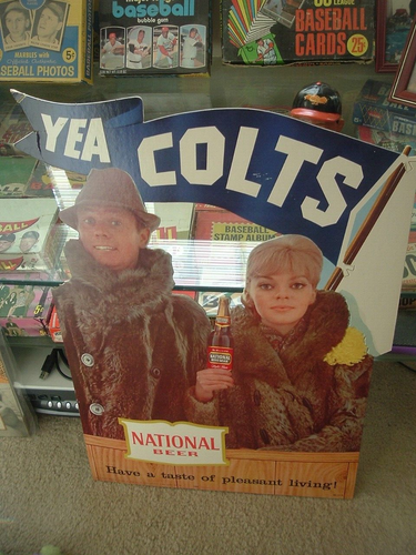 1963 Baltimore Colts National Beer Cardboard Ad Sign 16" by 24 ...