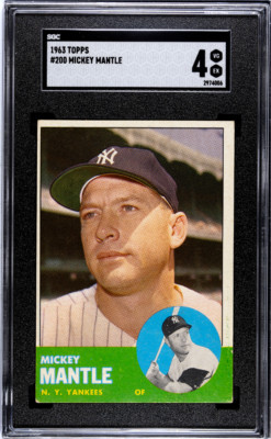 1963 Topps #200 Mickey Mantle New York Yankees - SGC 4 - 125a | eBay
