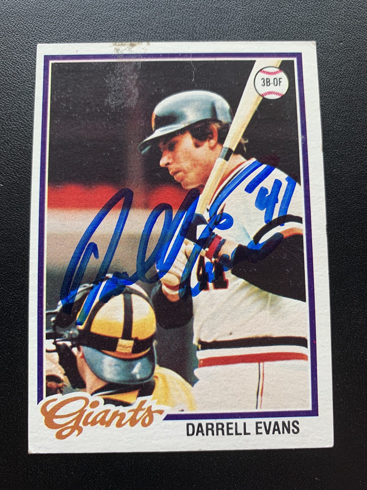 Darrell Evans Signed 1978 Topps #215 Card San Francisco Giants ...