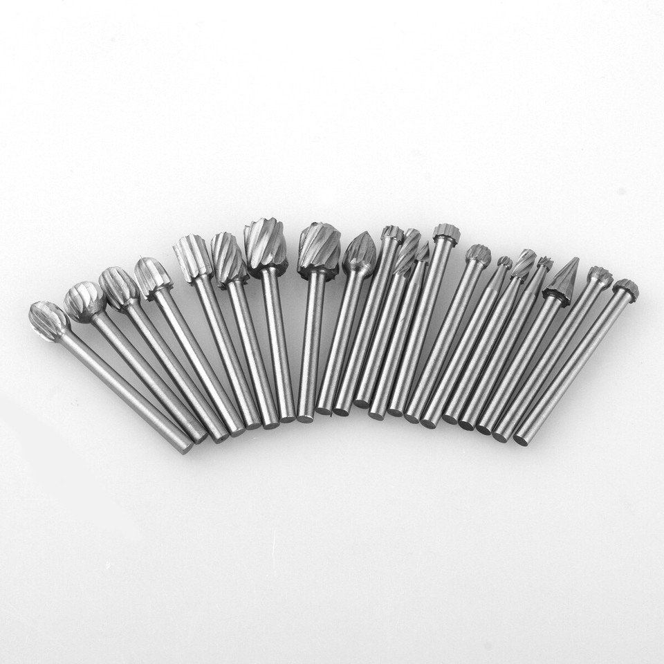 20PCS Diamond Burr Bits Drill Set Rotary Multi Tool Accessories Kit For ...