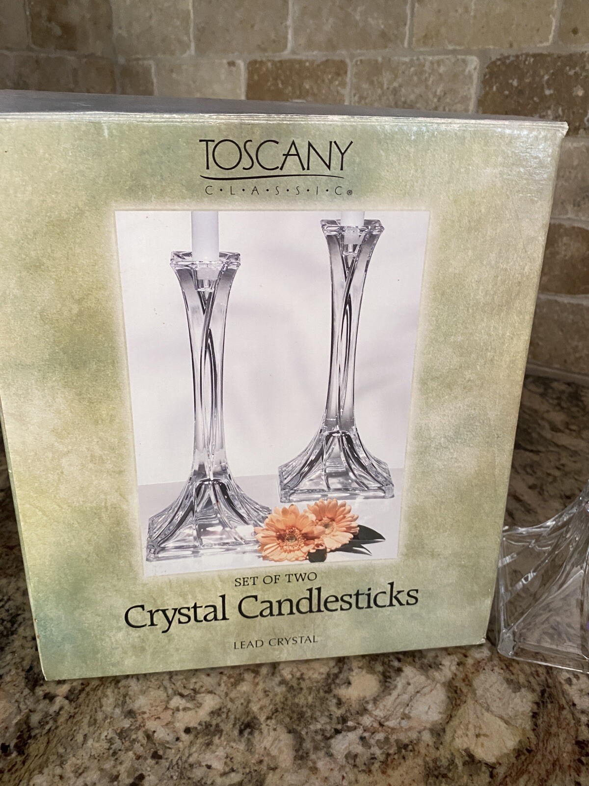 Vintage Pair of TOSCANY 24% LEAD CRYSTAL CANDLESTICKS 10 " Tall | eBay