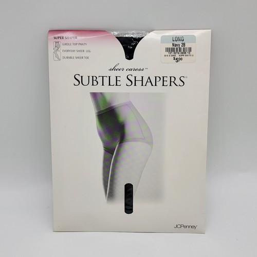 1 Pair JC Penney Penny Subtle Shaper Navy LONG Super Support Pantyhose ...