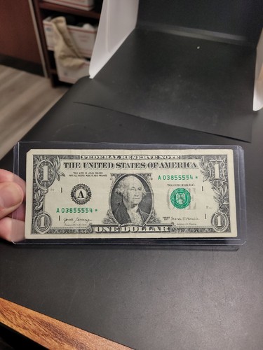 2017 1 dollar star note Quadruple 5 Serial # (T) | eBay