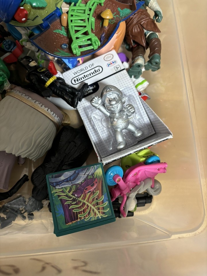 Large Bin Of Vintage & New Toys & Action Figures Sold Together FREE ...