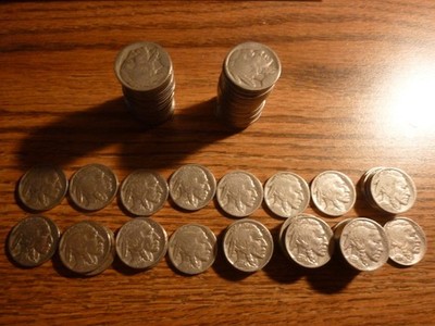 Lot of 33 Buffalo Nickels 1913 - 1938 includes 45 dateless coins FREE ...