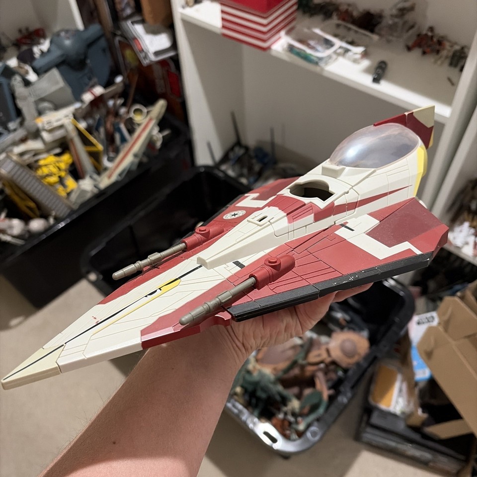 Star Wars 3.75" Clone Wars Obi-Wan Kenobi Jedi Starfighter TCW Vehicle ...