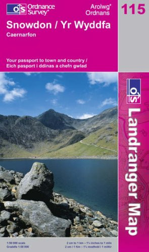 Snowdon and Caernarfon (Landranger Maps) by Ordnance Survey Sheet map ...