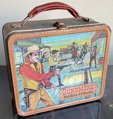 Vintage 1959 Gunsmoke Matt Dillon U.S. Marshal Aladdin Lunchbox | eBay
