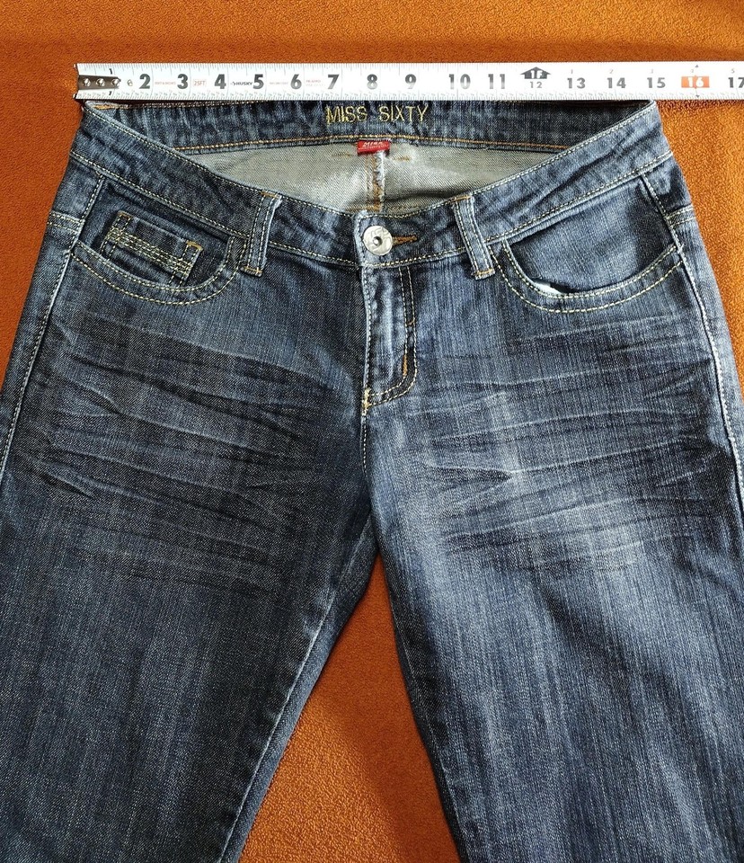 Miss Sixty J Style Italy Y2K Style Denim Jeans Womens Zip Ankles Size ...