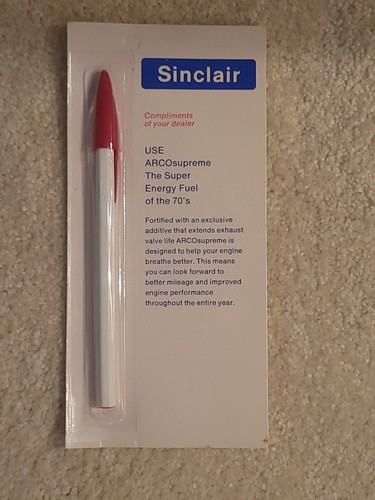 Vintage Sinclair Oil Bic Ink Pen on advertising card NEW OLD STOCK | eBay