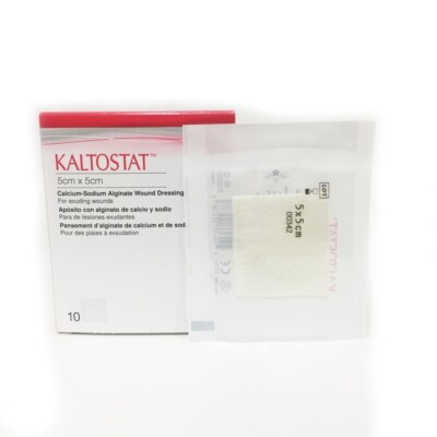 * Kaltostat 5cm x 5cm Alginate Wound Dressing 10 Pieces For Exuding ...