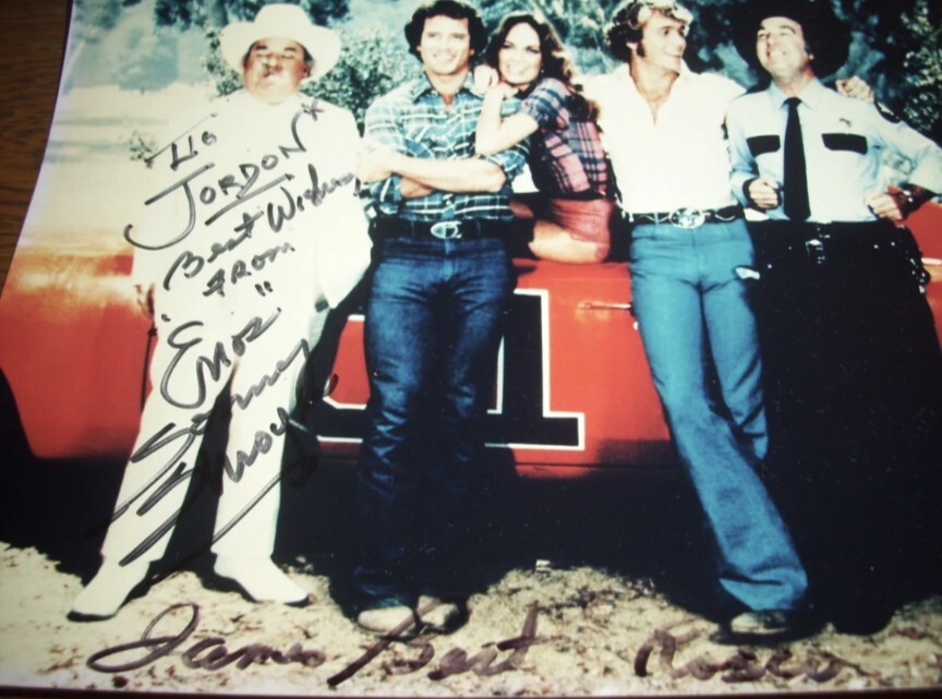 DUKES OF HAZZARD SIGNED JAMES BEST ROSCO & SONNY SHROYER ENOS 8 X 10 ...