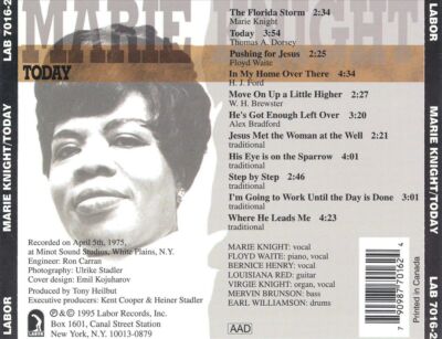 MARIE KNIGHT TODAY NEW CD 790987701624| eBay