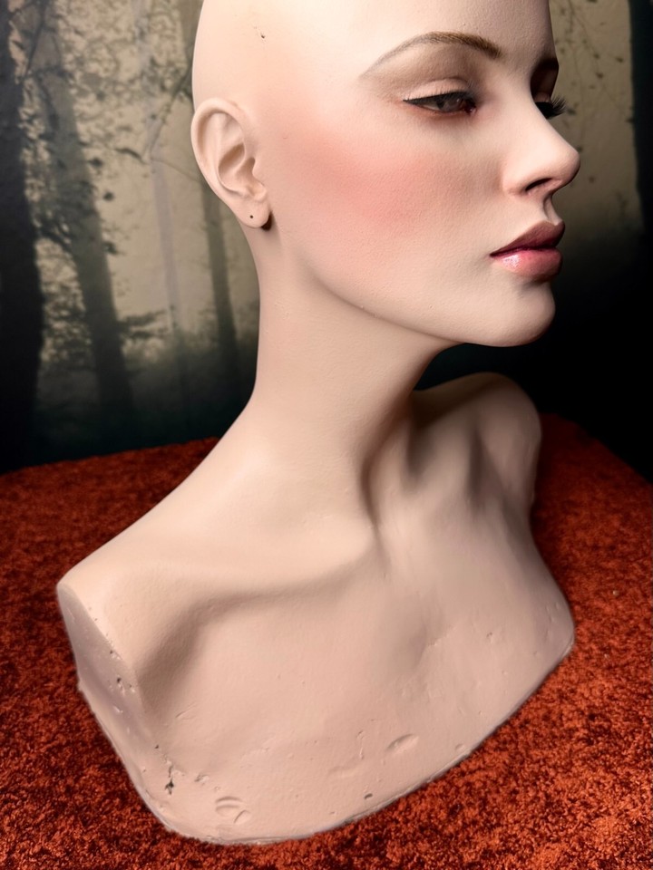 Mannequin Realistic Female Head Bust Wig Display ROOTSTEIN Natural Anne ...