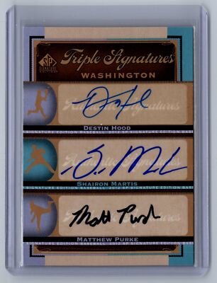 2012 SP Signature #WAS-13 Destin Hood / Shairon Martis / Matthew Purke ...