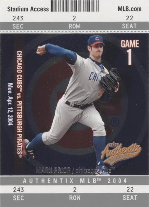 2004 Fleer Authentix - Mark Prior #9 for sale online | eBay