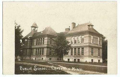 Chatfield, MN Minnesota 1910 RPPC Postcard, Public School | eBay