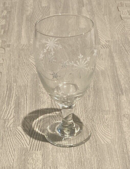 Libby Set of 4 Snowflake iced Tea Glass Goblets | eBay