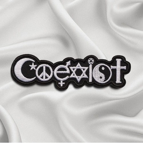 Coexist Star Embroidered Sew On Iron On Badge Patch Fabric Dress Craft ...