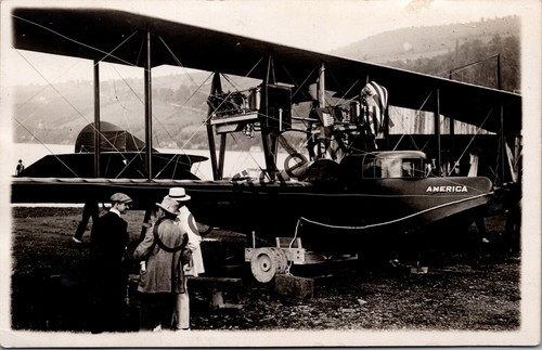 Real Photo 1914 Era Curtiss Model H Seaplane America Flying Boat RP ...