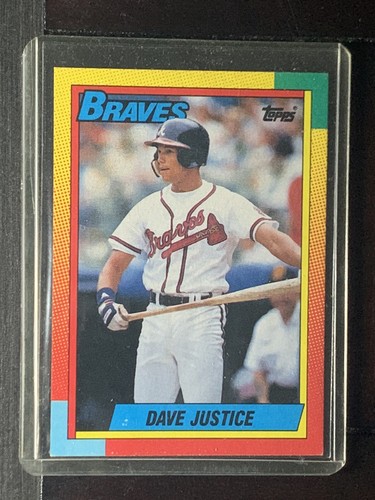1990 Topps Traded #48T Dave Justice Rookie Atlanta Braves Baseball Card ...