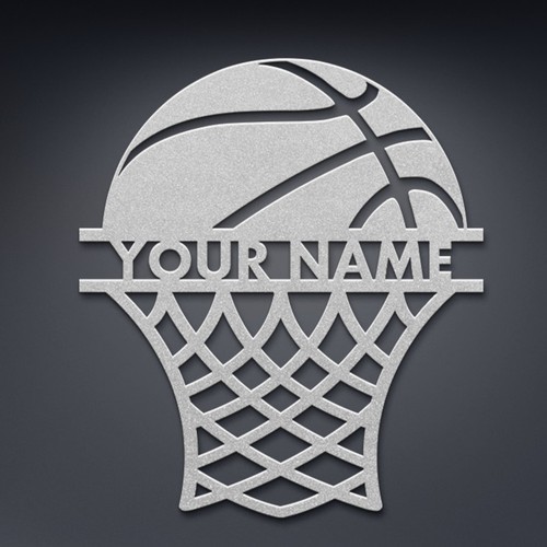 Personalized Basketball Player Name Metal Sign. Custom Basketball Lover ...
