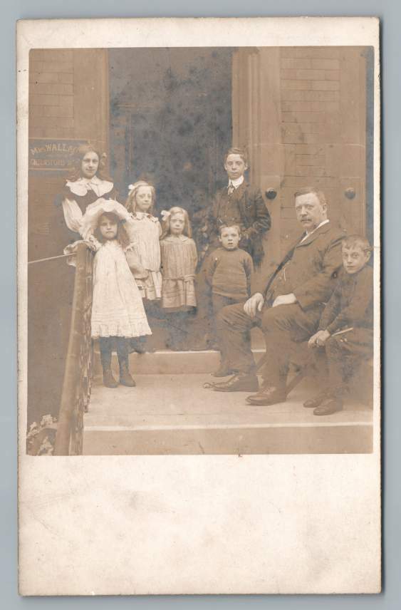 Stoop Kids "Mrs. Wallace CHELMSFORD Home" Orphanage? RPPC Antique Real ...