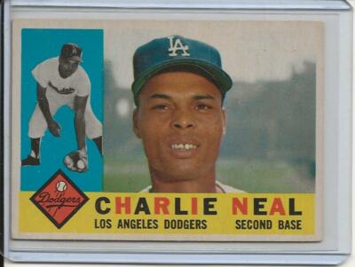 1960 Topps Baseball Card of Charlie Neal Los Angeles Dodgers Near Mint ...