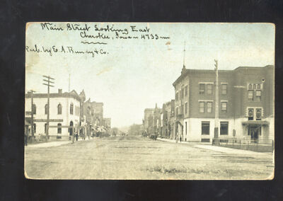 CHEROKEE IOWA DOWNTOWN STREET SCENE VINTAGE POSTCARD E.A RUNDY ...