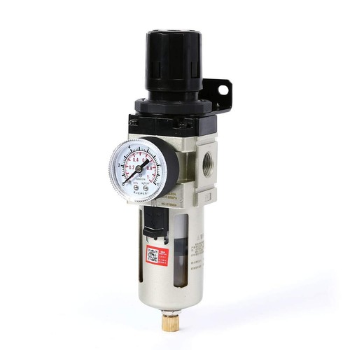 Compressed Air Filter Regulator Combo with Semi-auto Drain and Gauge 3/ ...