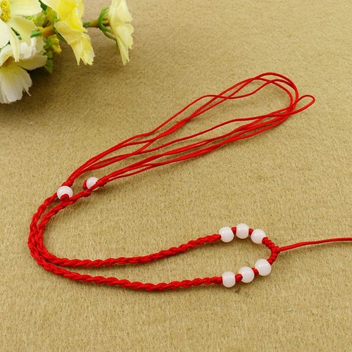 1-100pc Chinese String Hand Knotted 8-Jade Bead Adjustable Cord Pendant ...