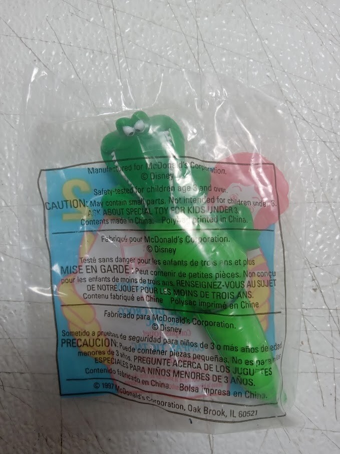 NEW 1997 McDonald’s Disney Peter Pan TICK TOCK CROC TOY Compass Happy ...