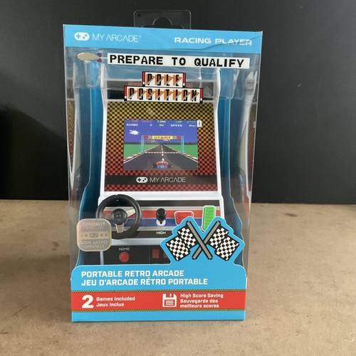 MyArcade DGUNL-7022 Racing Player Pole Position Portable Retro Arcade ...