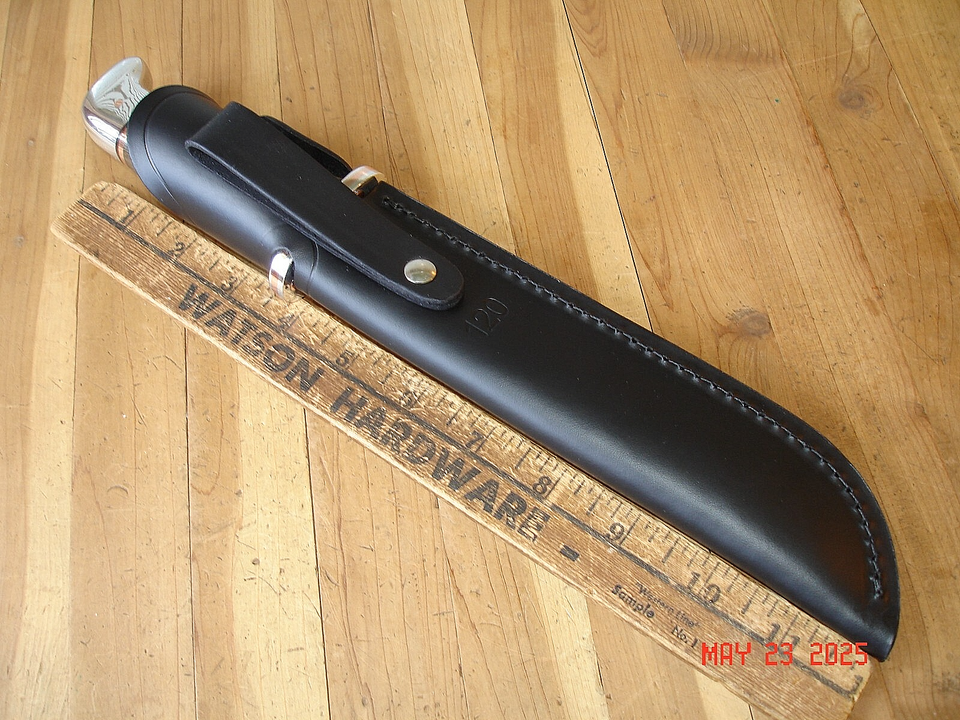 JOE HOUSER CUSTOM BUCK KNIFE 120 GENERAL 420HC BLADE OD GREEN MICARTA ...