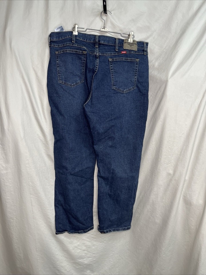 Wrangler Five Star Denim Jeans Men's 42x29 Relaxed Fit Irregular ...