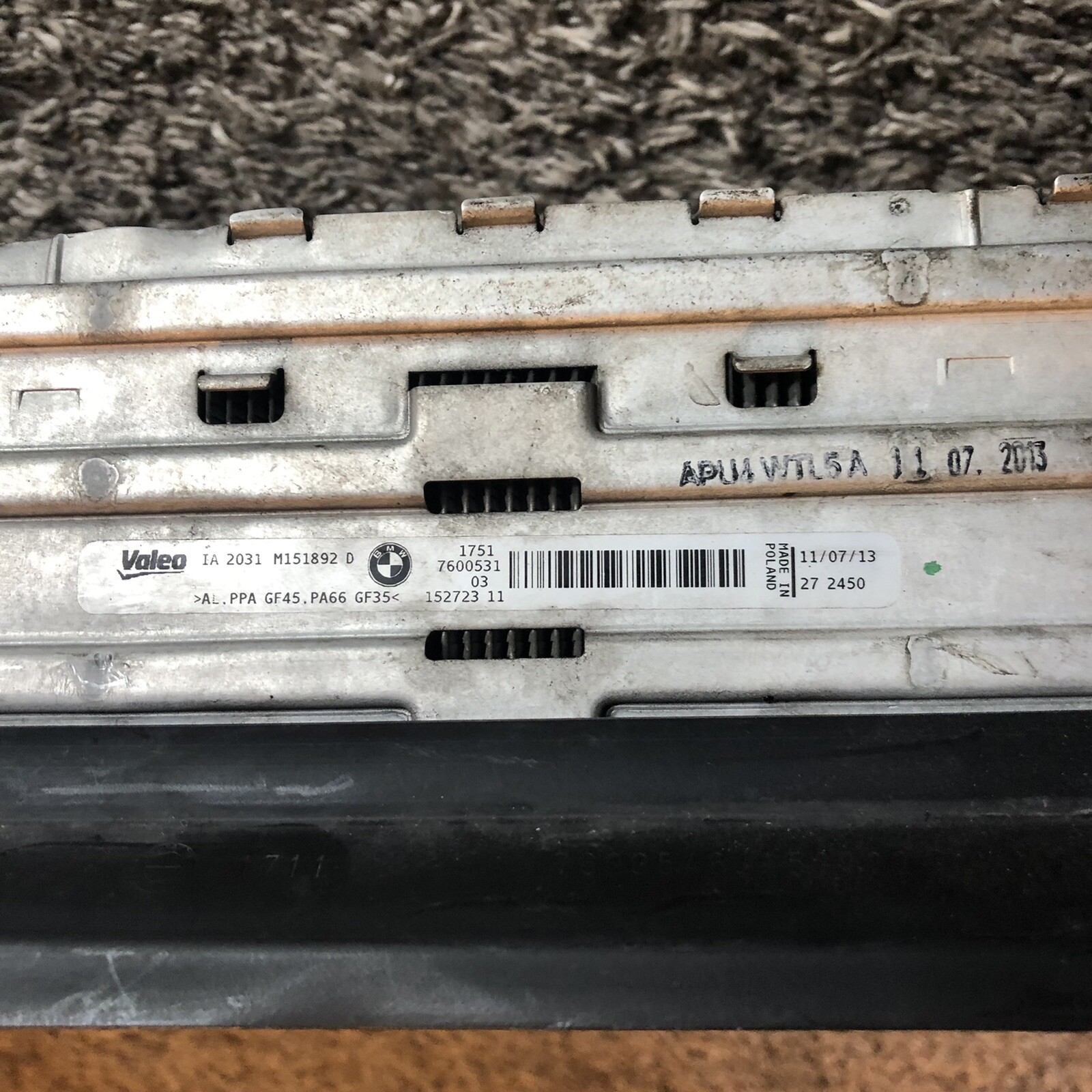 BMW GF35 RADIATOR As Is Untested IA 2031 M151892 D PPA GF45 PA66 AT1 | eBay