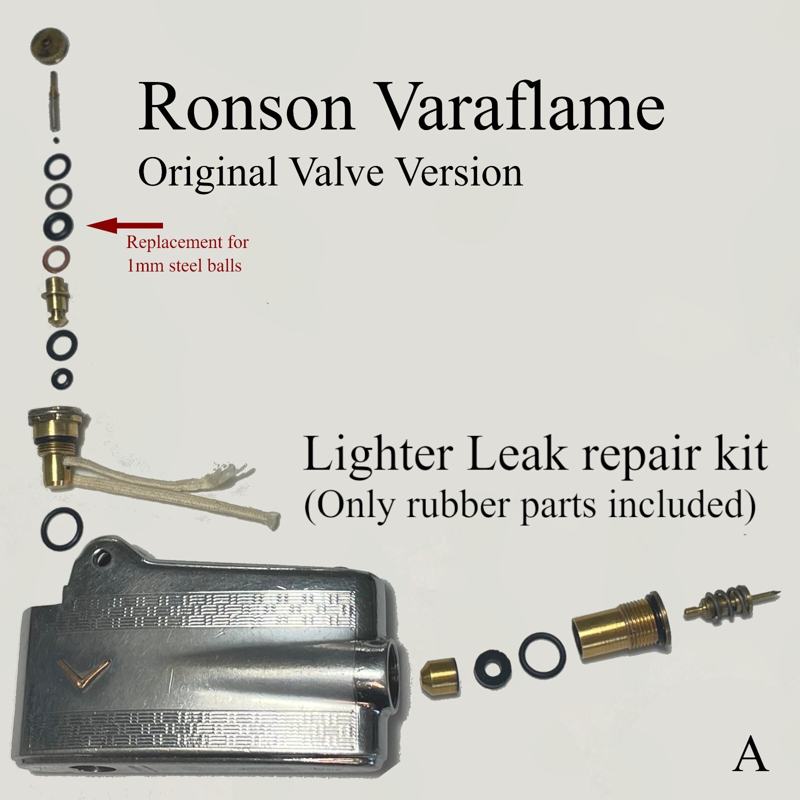 Ronson Lighter Varaflame Type A Valves O-Rings Assortment Seal Parts ...