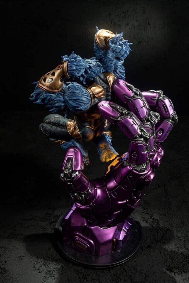 X MEN BEAST VS SENTINEL DIORAMA CUSTOM STATUE 1/4 RARE + CGC 9.8 ...