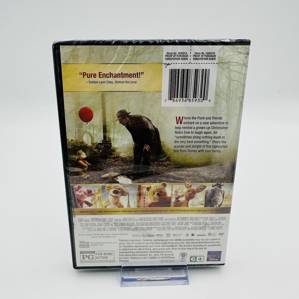 Christopher Robin Disney (DVD, 2018) Brand New Winnie The Pooh Ewan ...