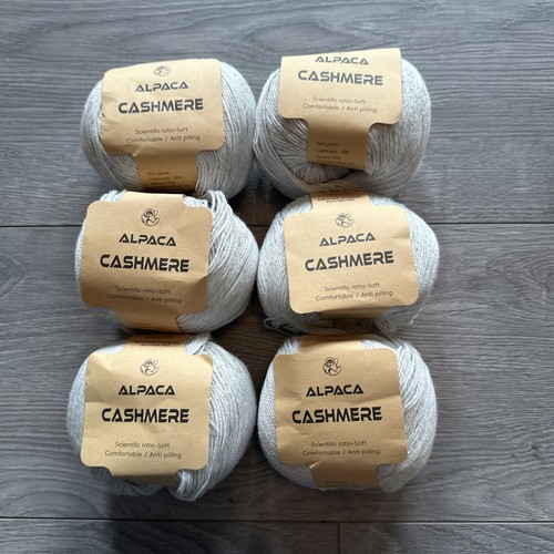 6 x 50g Balls Of Alpaca Cashmere Wool - Grey - New | eBay UK