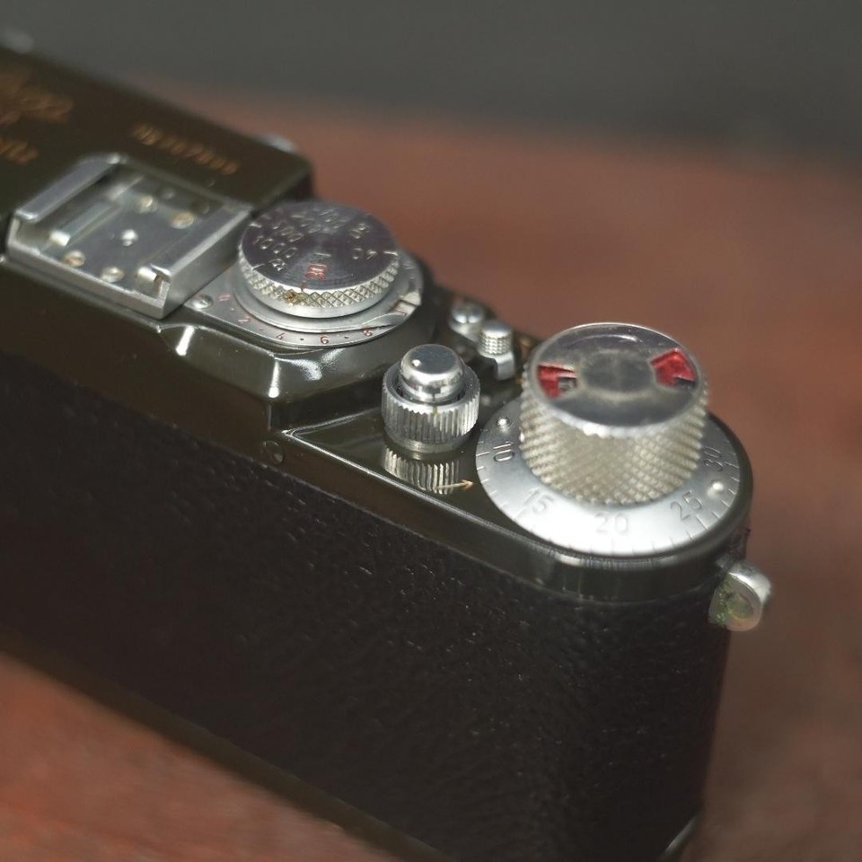 Leica IIIc Olive Green Painted Barnack Camera Overhauled Shutter Lens ...