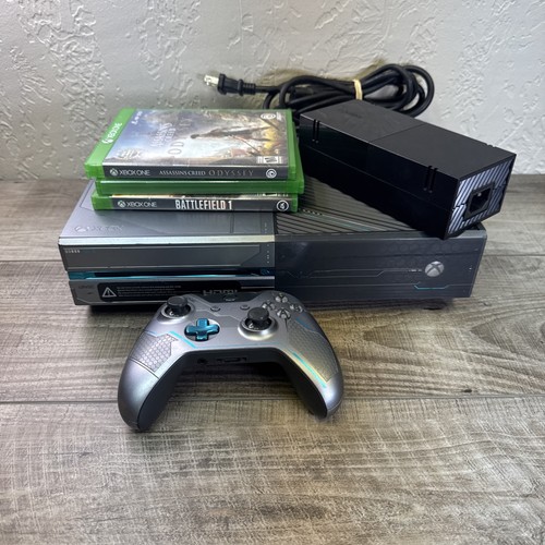Halo 5 Xbox One Console 1TB Limited Edition Bundle W Controller Cords ...