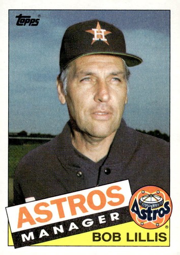 1985 Topps #186 Bob Lillis -MANAGER- Houston Astros | eBay