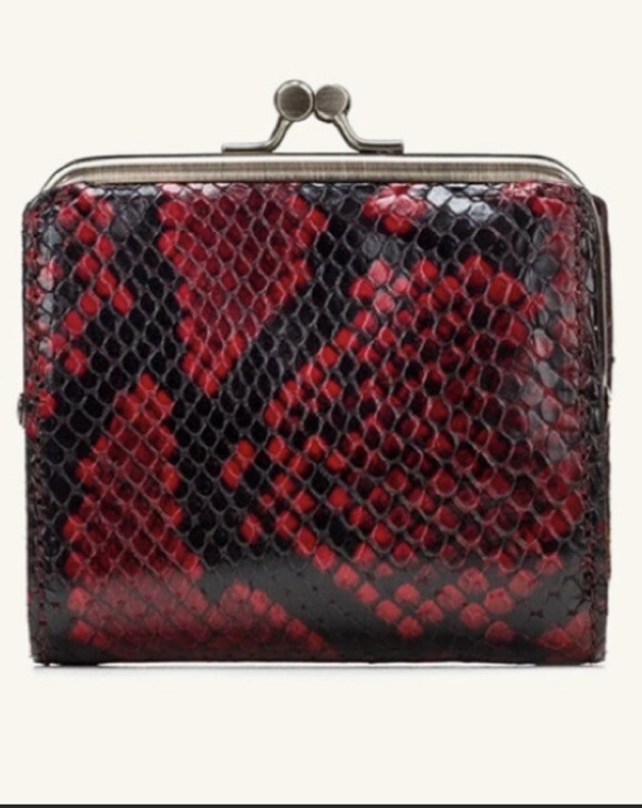 Patricia Nash Italian Python Astor Wallet Berry Red P836410 | eBay