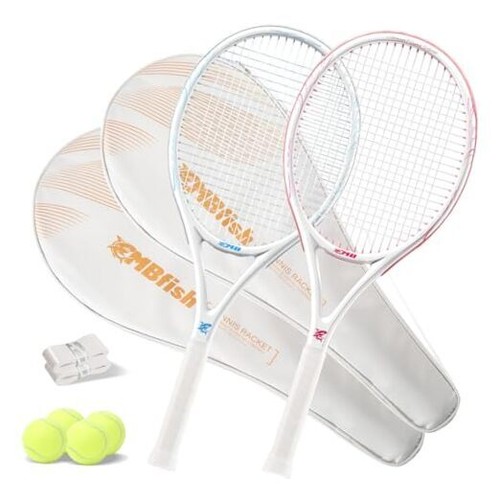 Tennis Racket - Super Value Set with Pre-Strung, Comfortable Handle ...