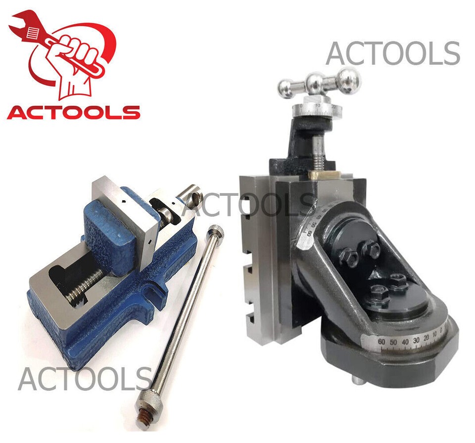 Lathe Milling Vertical Slide Swivel Base 4" x 5" With Self Centering ...